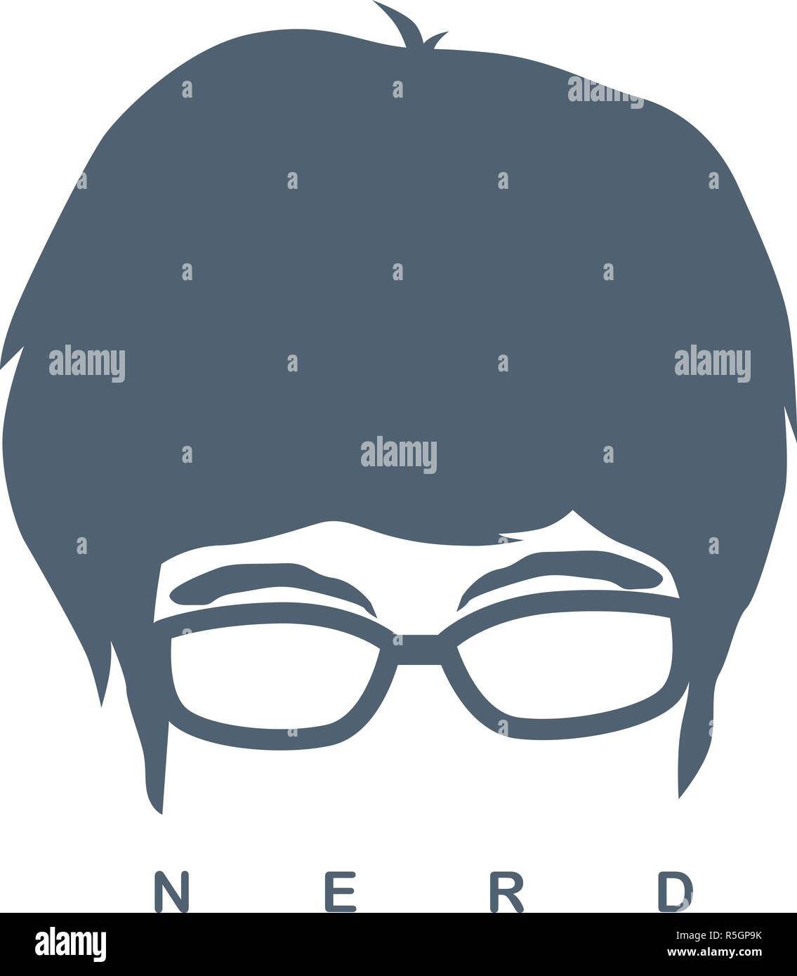 nerd guy with glasses sign symbol vector Stock Vector Image & Art - Alamy