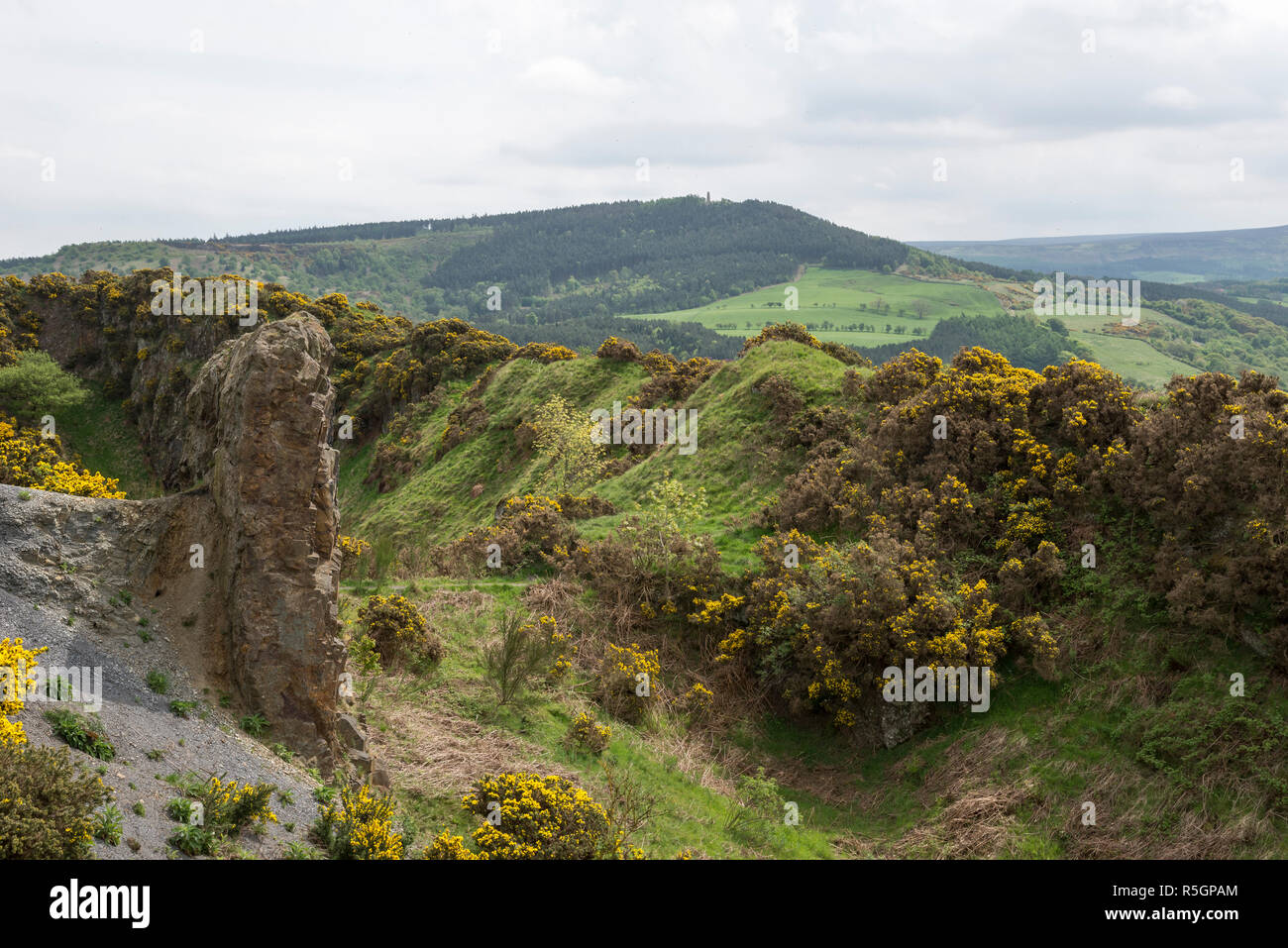 Cliff Rigg quarry near Roseberry Topping in the hills of North ...