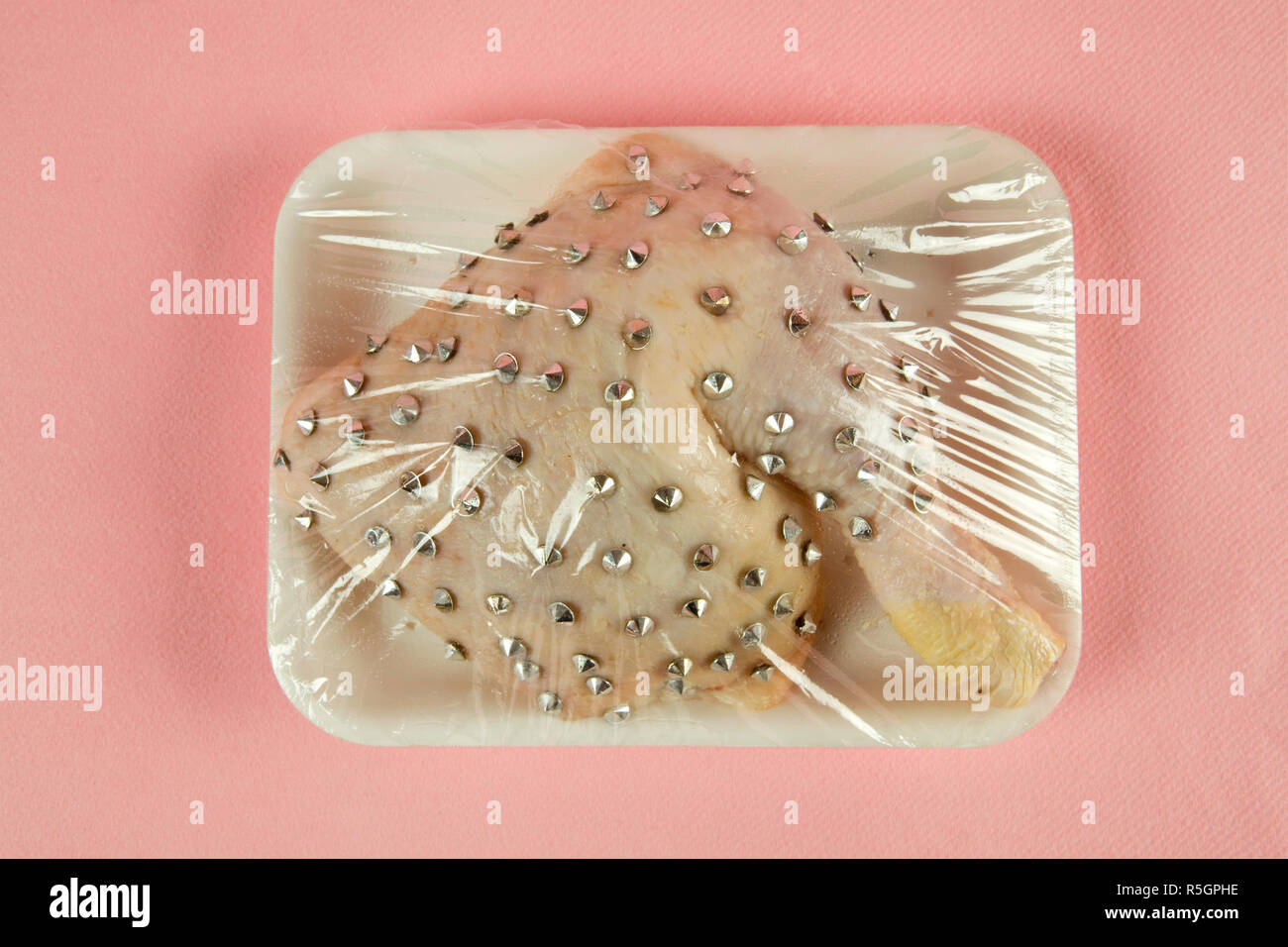 pink punk chicken Stock Photo - Alamy