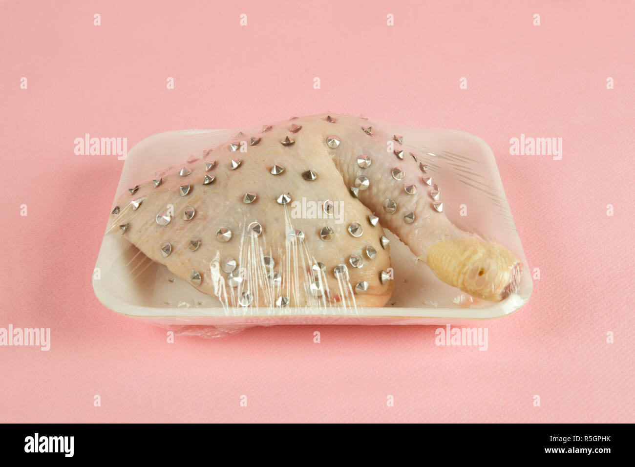 pink punk chicken Stock Photo - Alamy