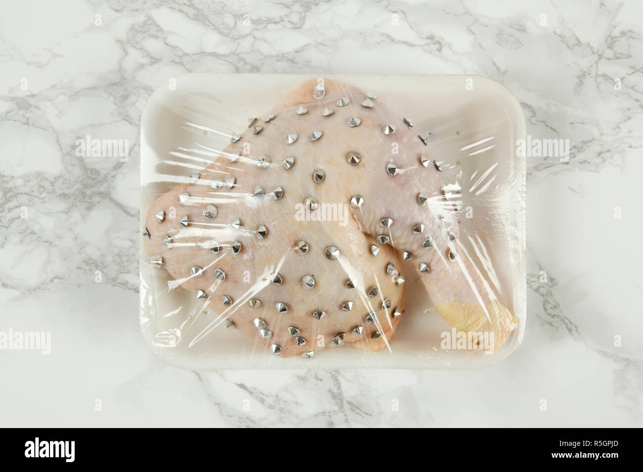 Marble punk chicken Stock Photo - Alamy