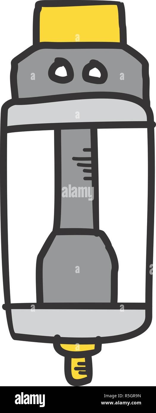 electric cigarette vapor atomizer tank vector art Stock Vector Image ...