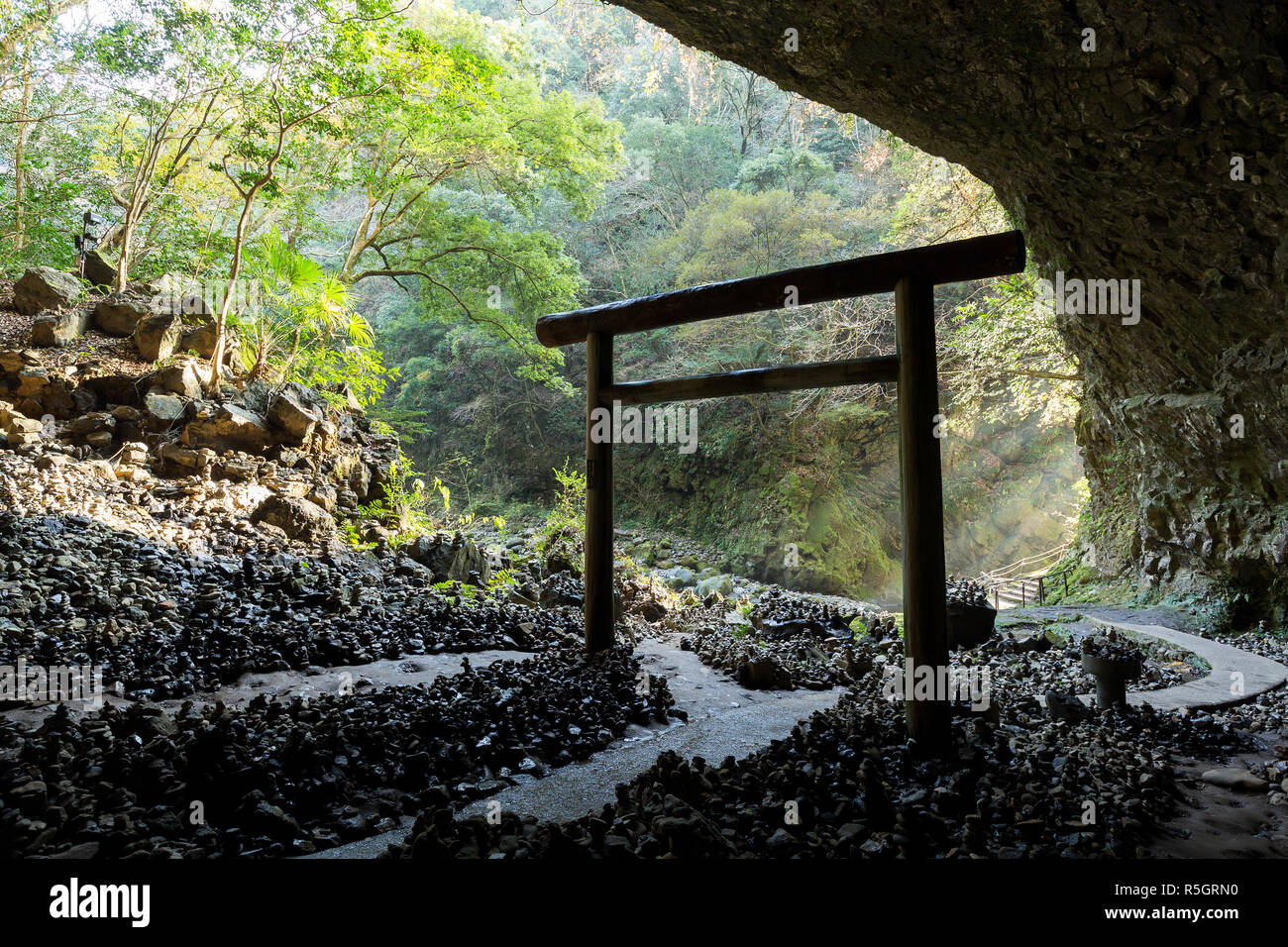 Japanese Shinto Shrine, Amanoyasugawara Stock Photo - Alamy
