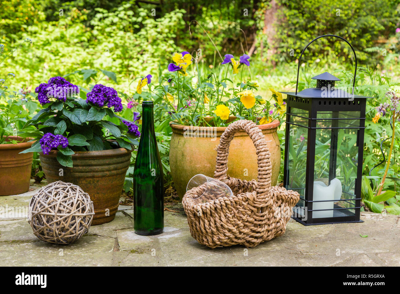 still life in the garden Stock Photo - Alamy