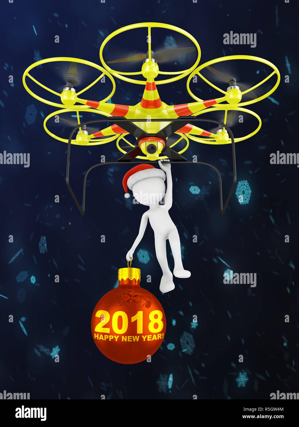 Drone and Santa with a ball 2018 Stock Photo - Alamy
