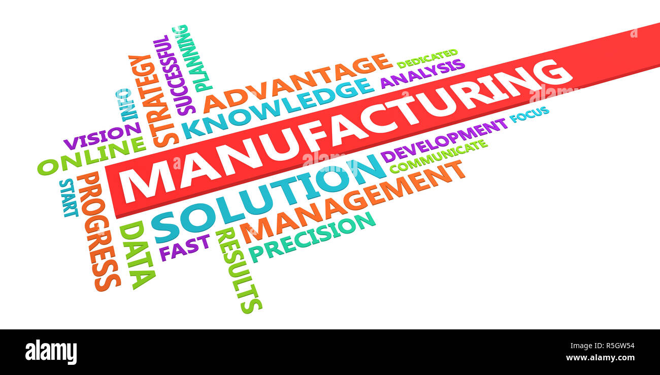 Manufacturing Word Cloud Stock Photo - Alamy