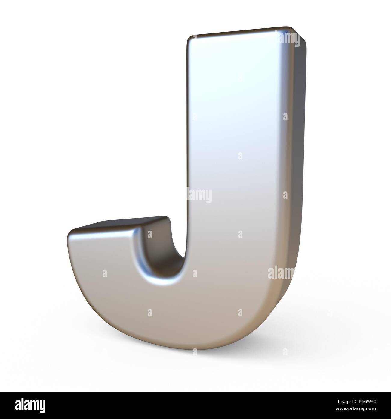 Metal font LETTER J 3D Stock Photo - Alamy