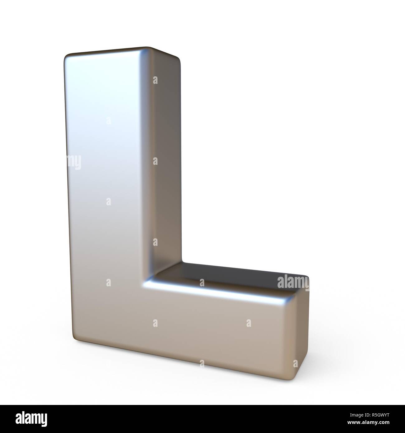 Metal font LETTER L 3D Stock Photo - Alamy