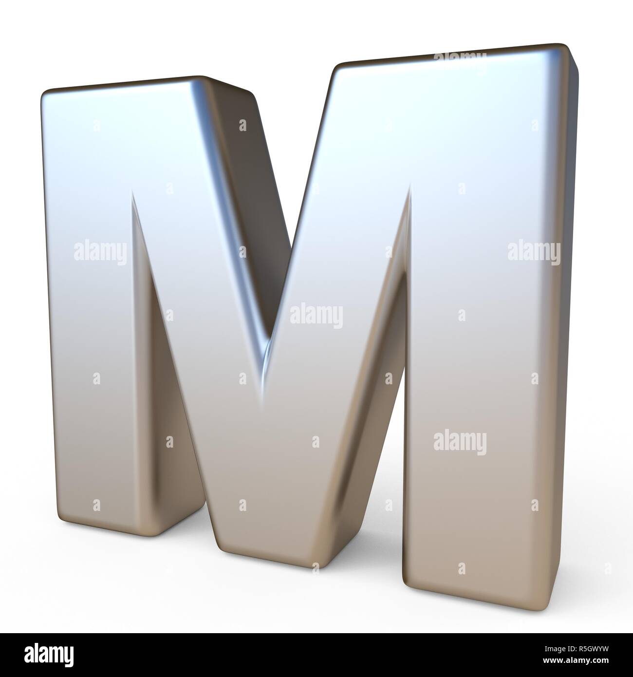 Metal font LETTER M 3D Stock Photo - Alamy