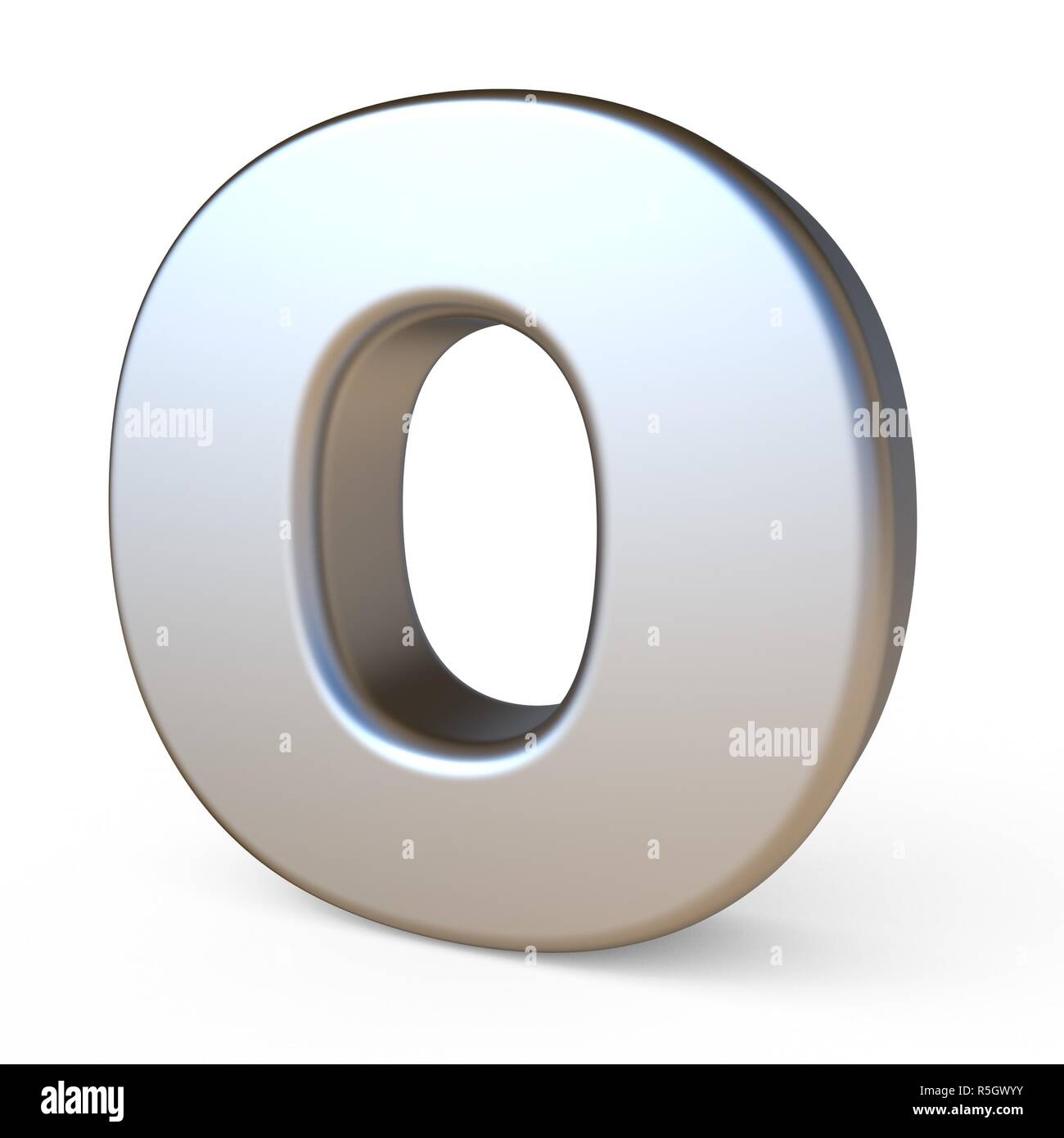Metal font LETTER O 3D Stock Photo - Alamy
