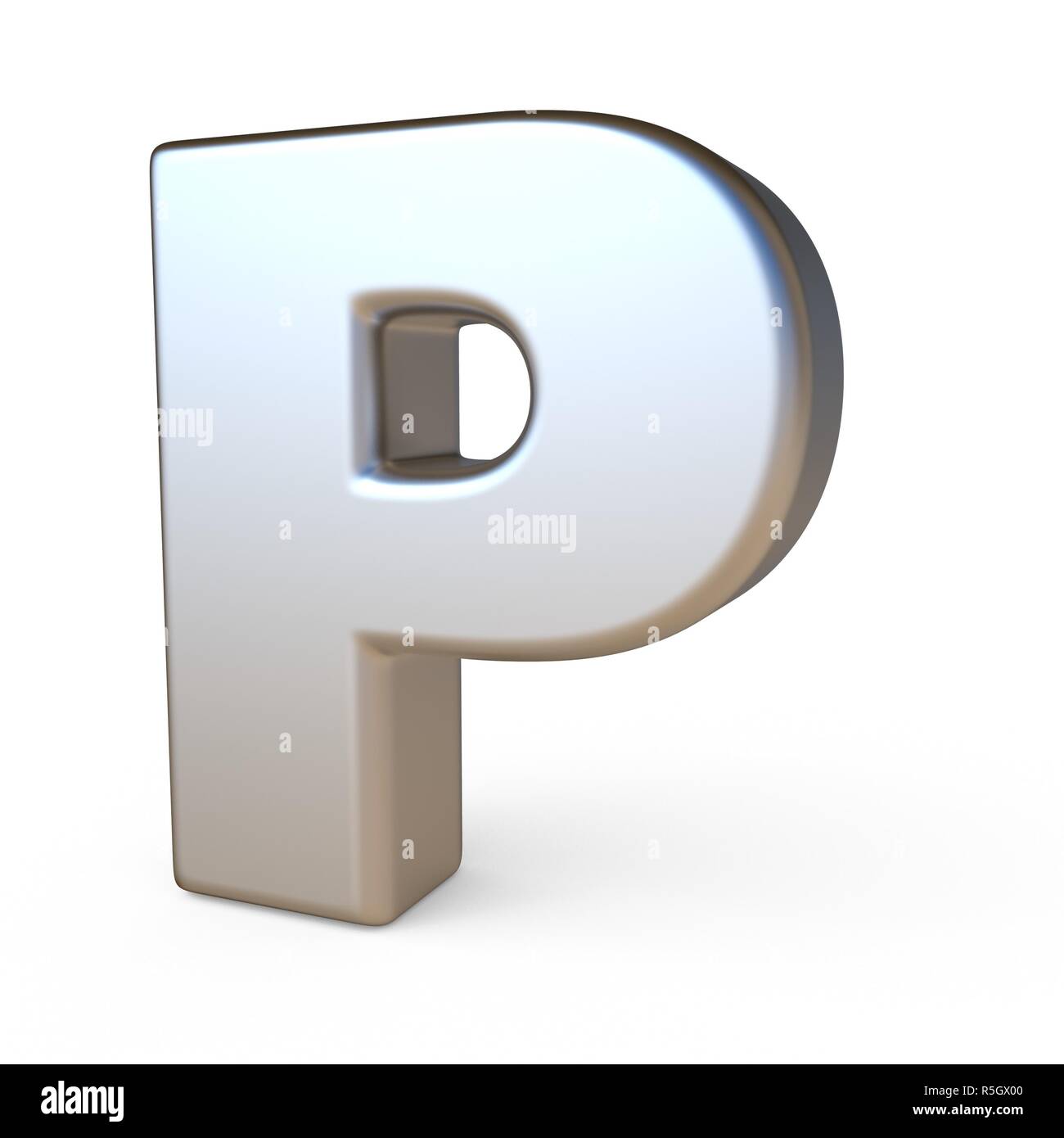 Metal font LETTER P 3D Stock Photo - Alamy