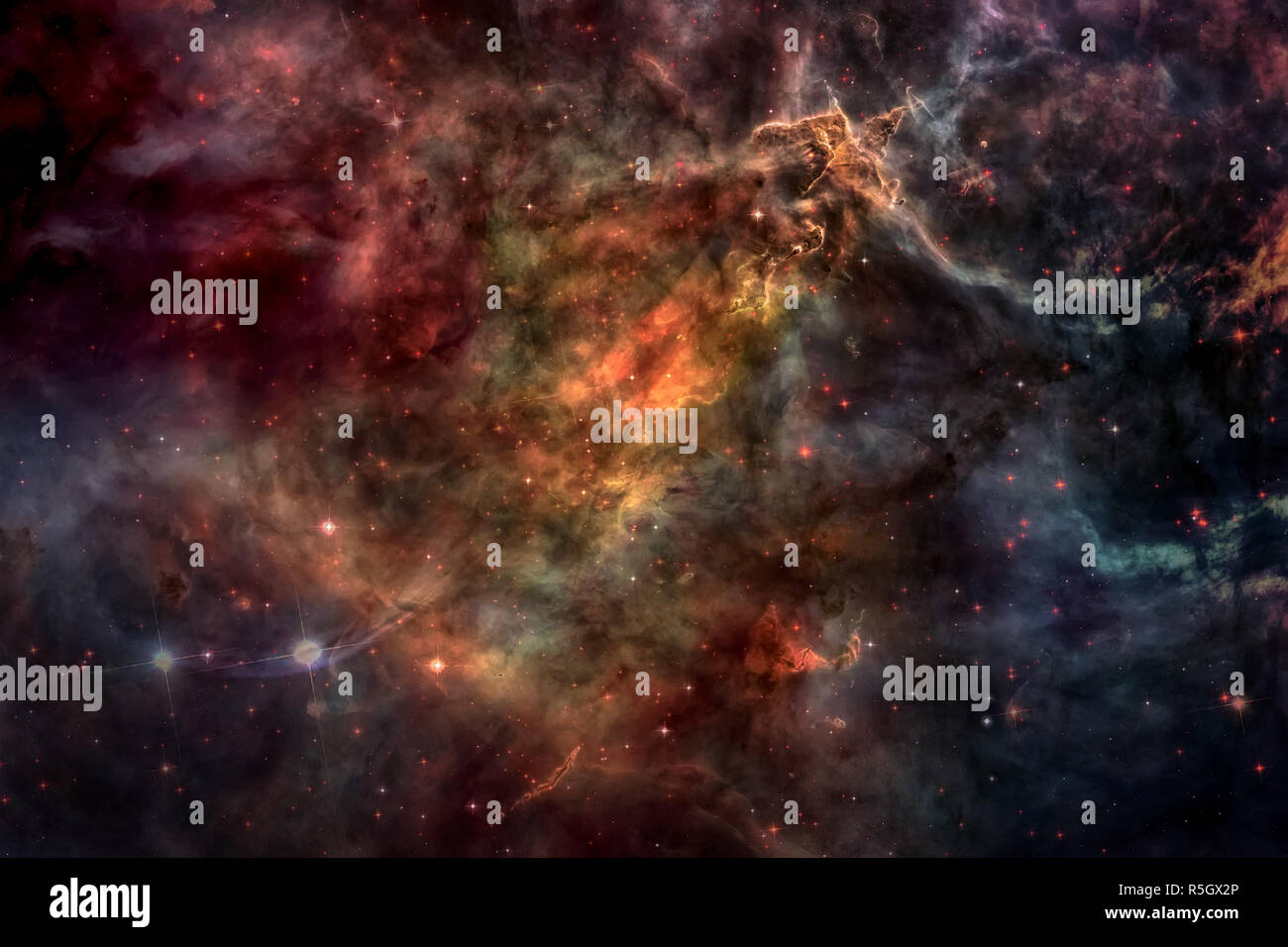 Nebula, galaxy and stars. Elements of this image furnished by NASA ...