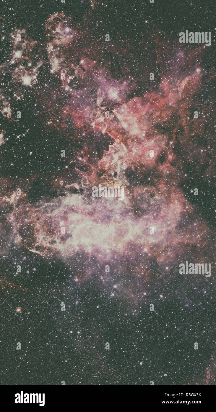 Colorful space nebula with stars. Elements of this image furnished by ...