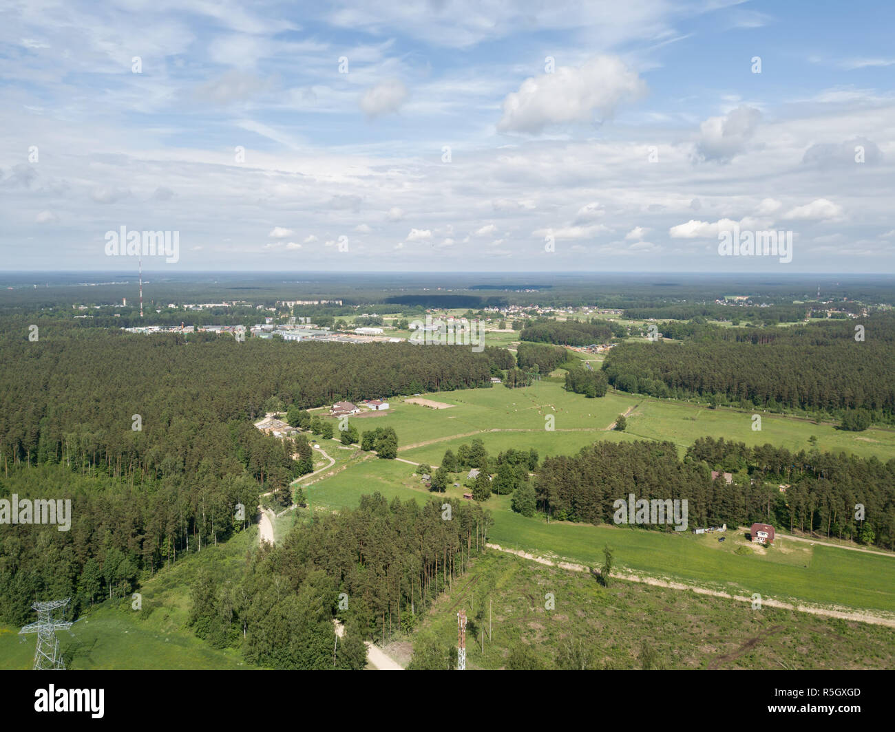 Aerial view of countryside, drone top view Stock Photo - Alamy