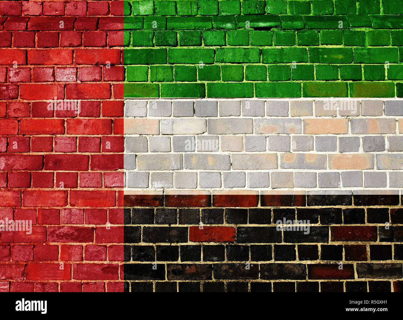 Uae flag on a wall hi-res stock photography and images - Alamy