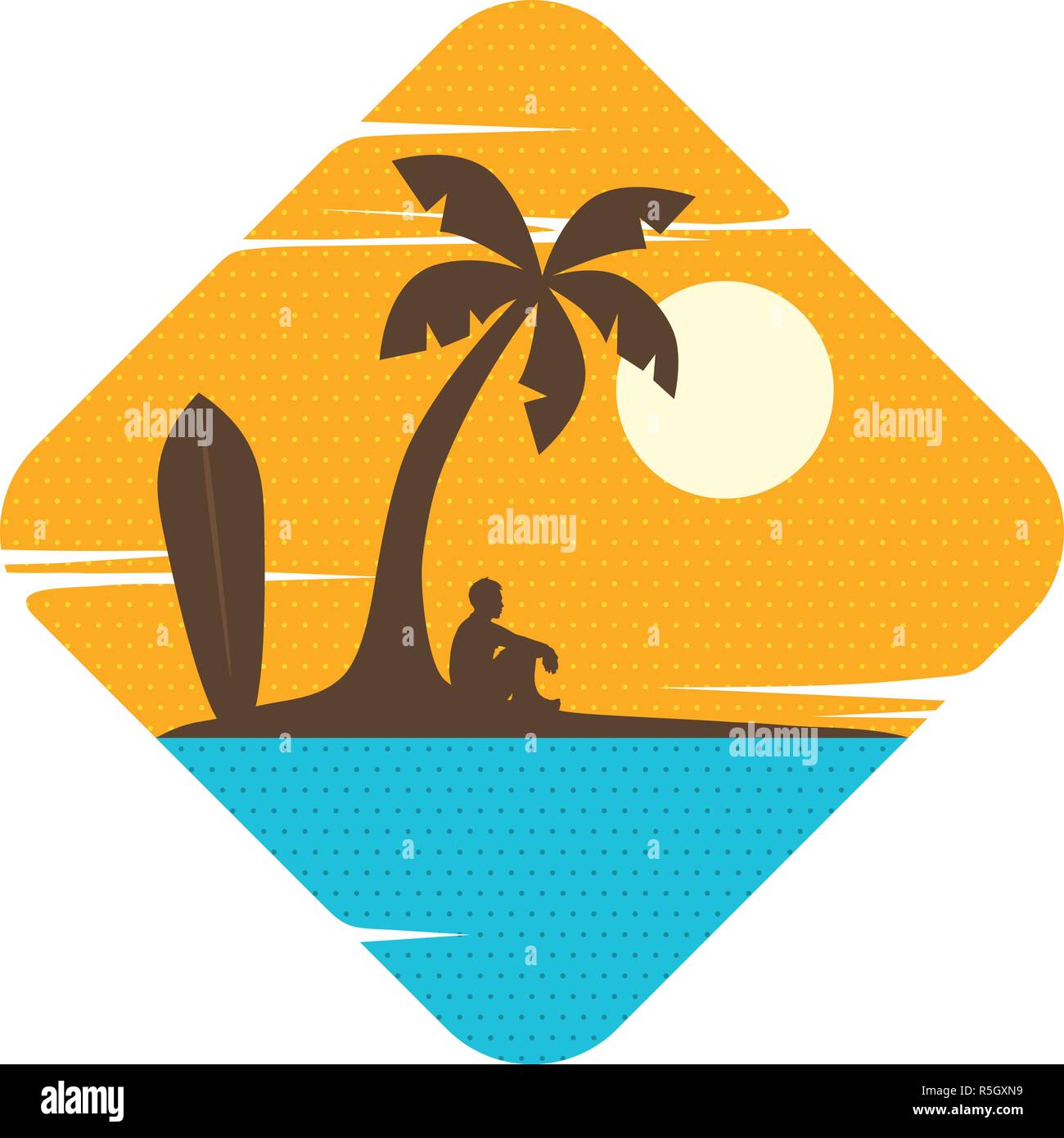 summer holidays beach sign symbol vector art Stock Vector Image & Art ...
