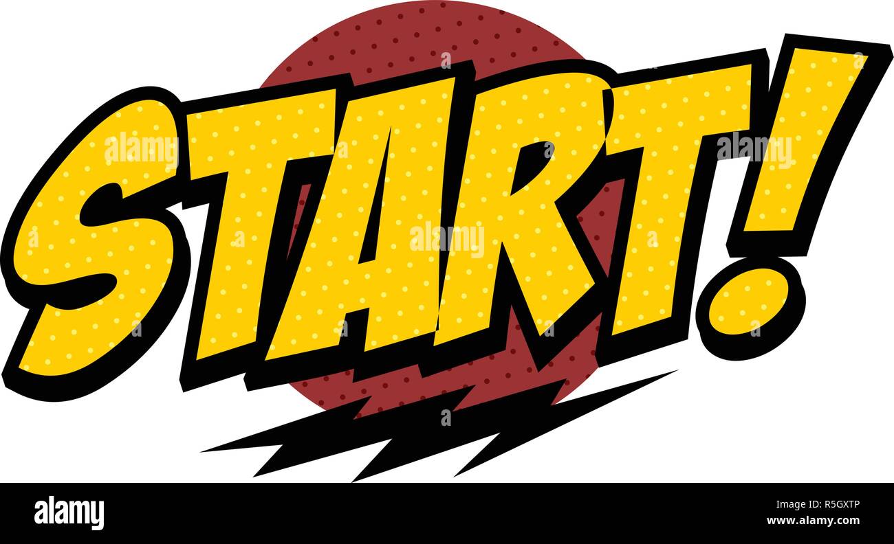 start word text with thunder greeting theme Stock Vector Image & Art ...