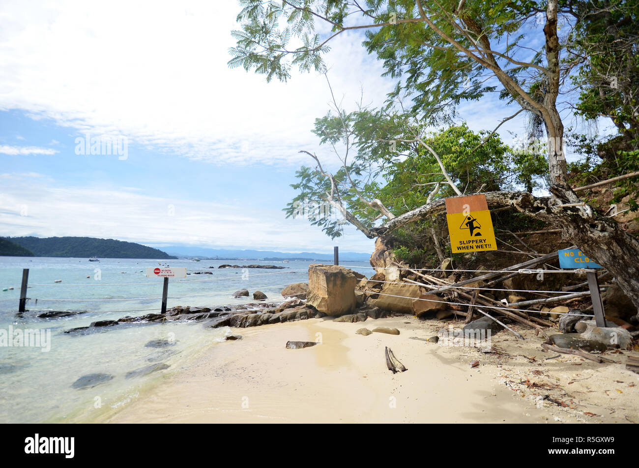 Beach in Sapi Island, Sabah Malaysia Stock Photo - Alamy