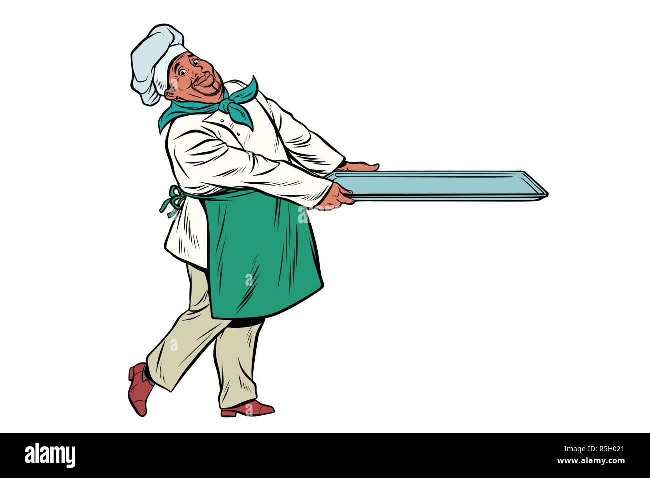 Cartoon black chef baker character hi-res stock photography and images ...
