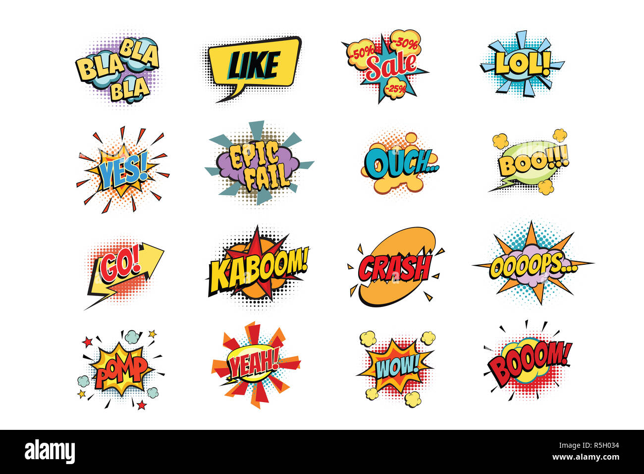 Set speech bubble boxes Cut Out Stock Images & Pictures - Alamy