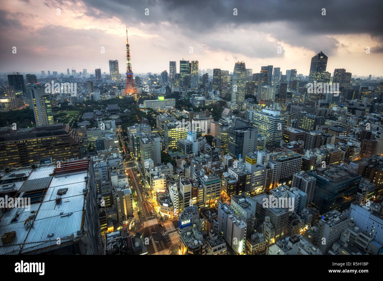 tokyo tower city view Stock Photo - Alamy