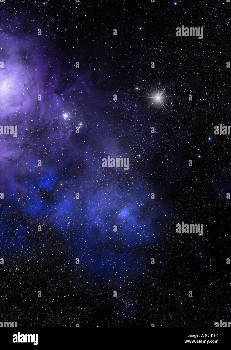 Small part of an infinite star field. 3D rendering Stock Photo - Alamy