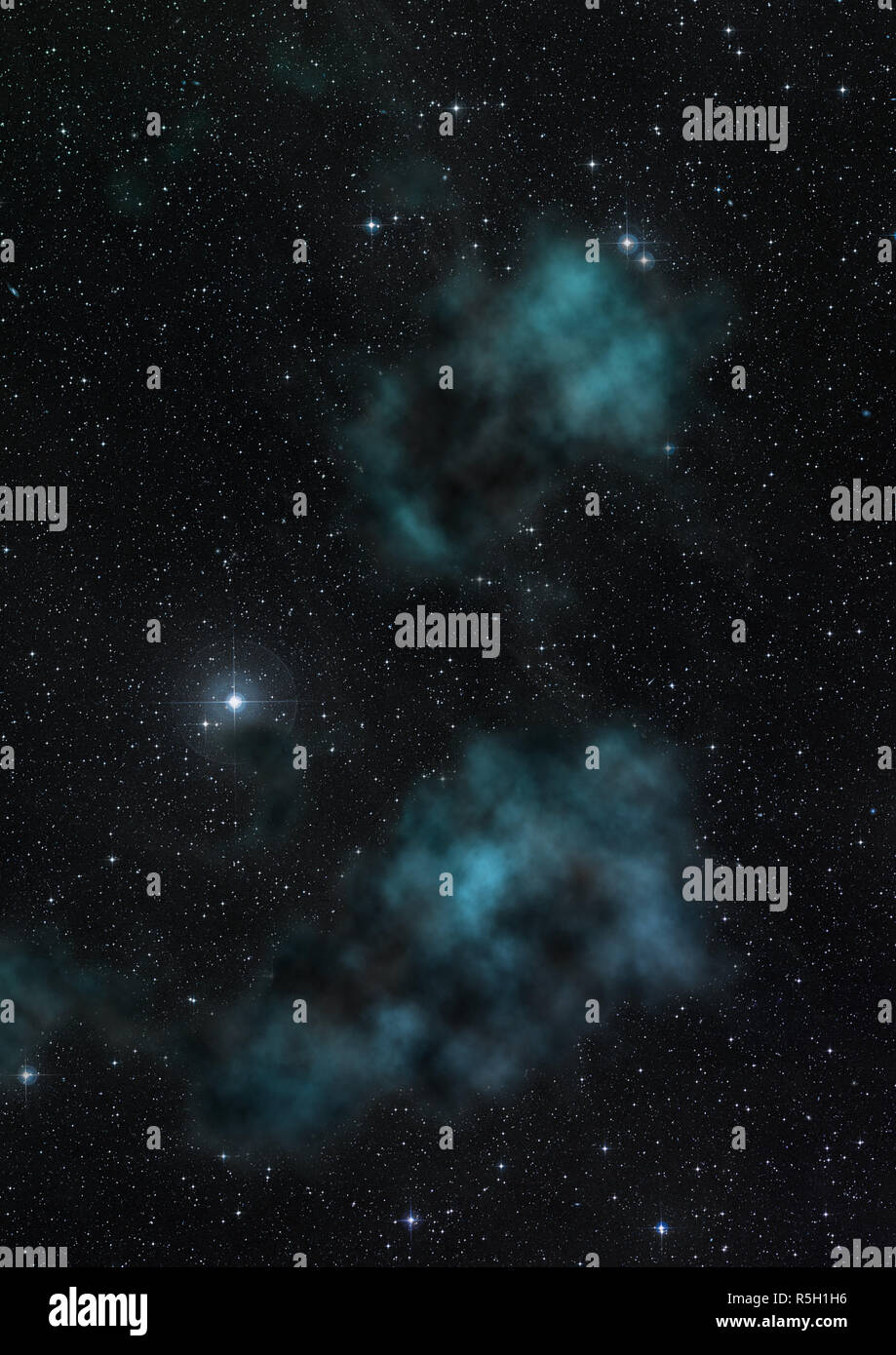 Star field in space and a nebulae. 3D rendering Stock Photo - Alamy