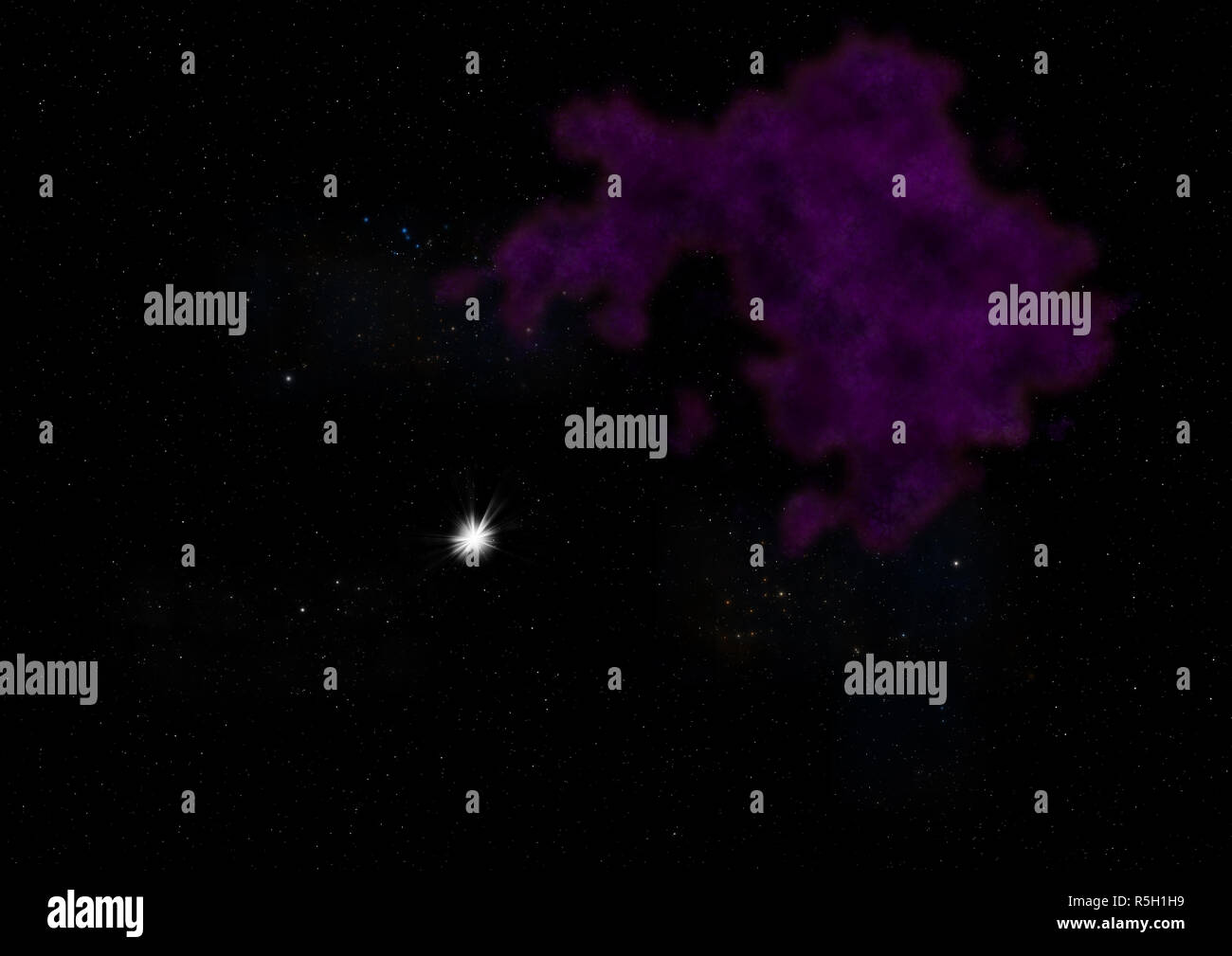 Star field in space and a nebulae. 3D rendering Stock Photo - Alamy