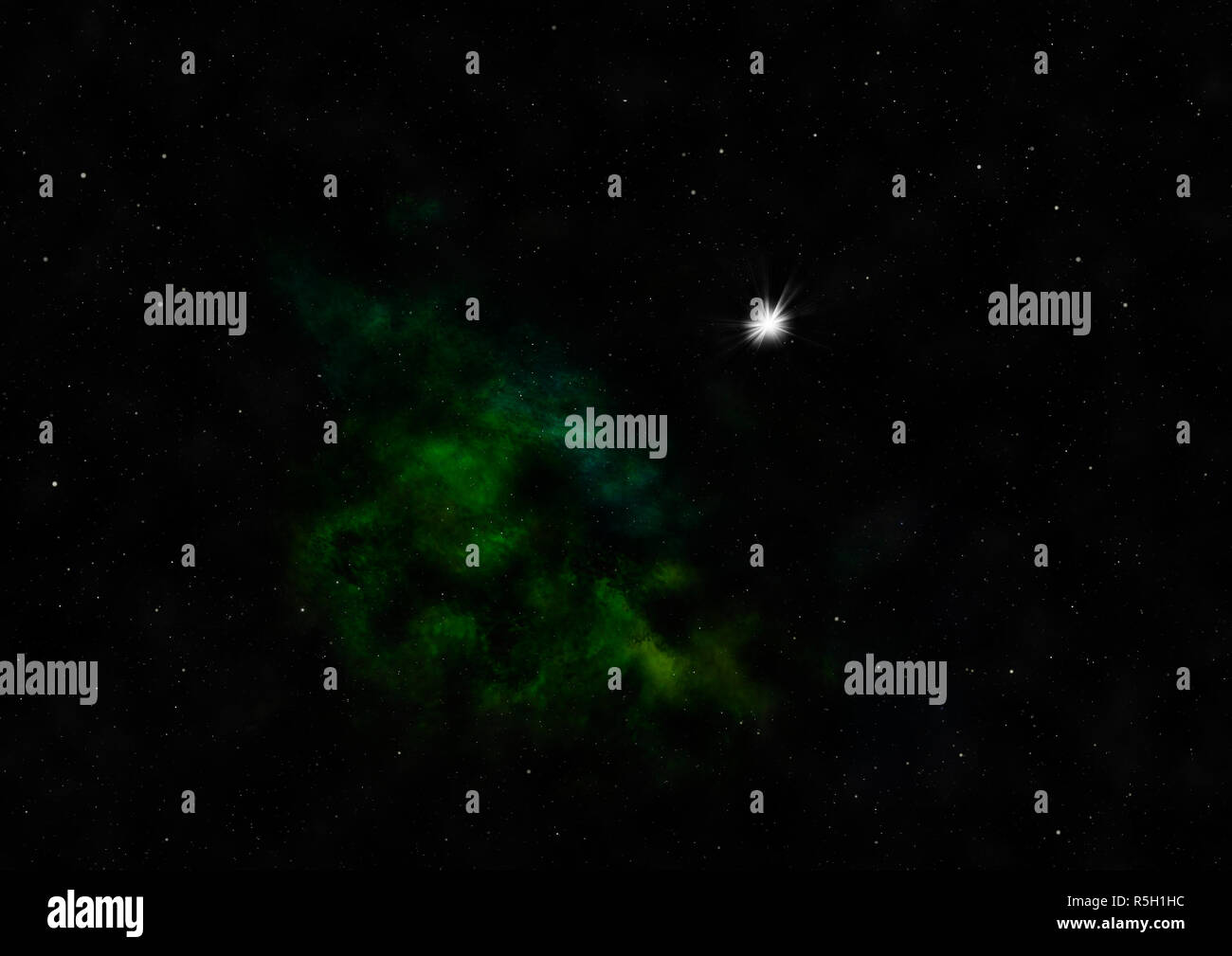Star field in space and a nebulae. 3D rendering Stock Photo - Alamy