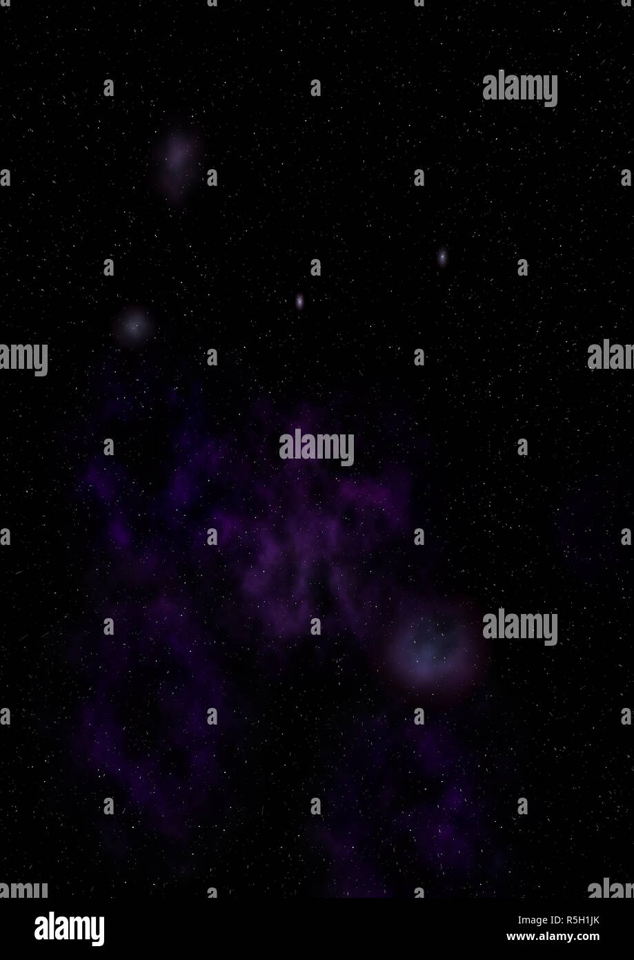 Star field in space and a nebulae. 3D rendering Stock Photo - Alamy