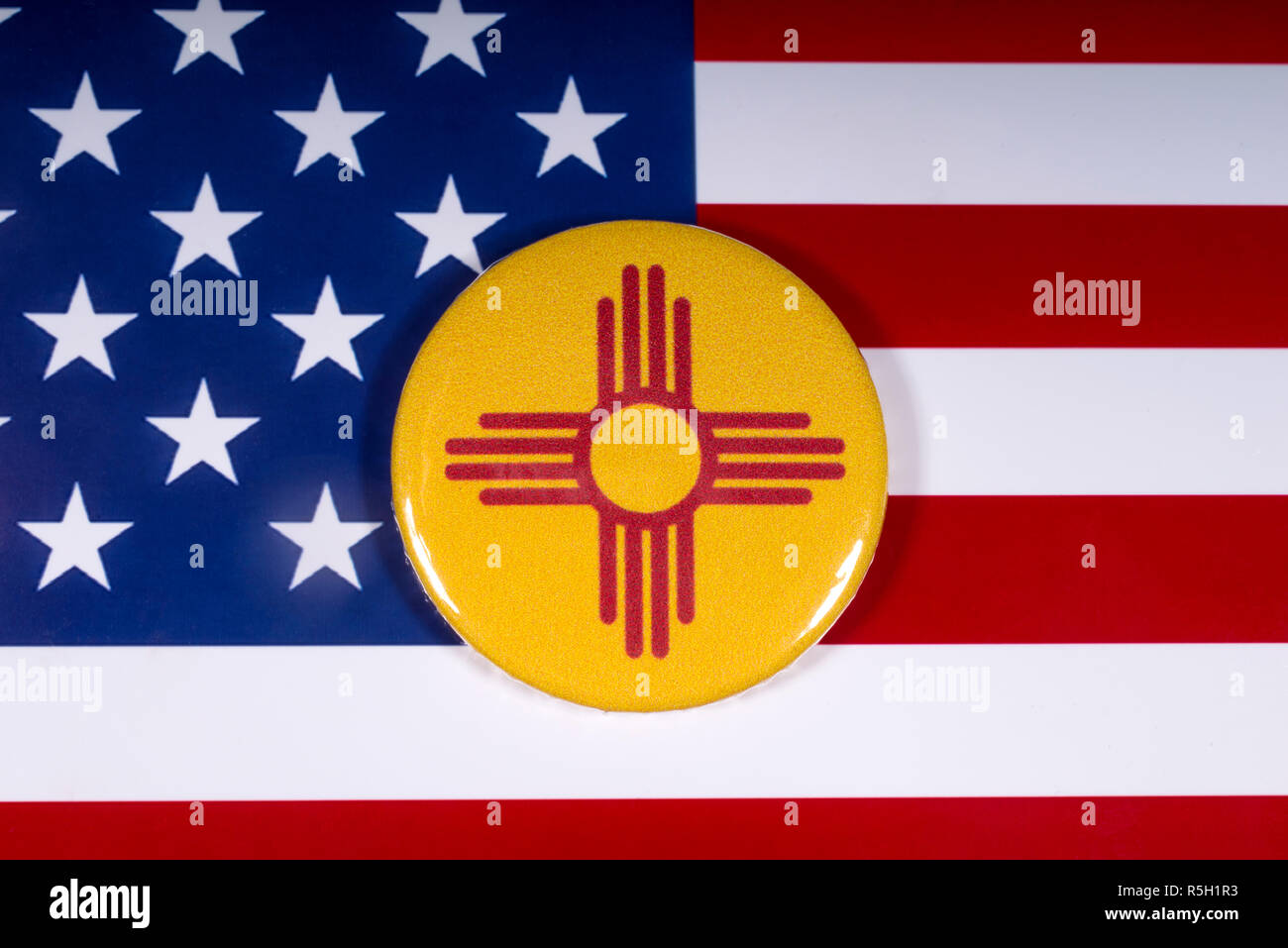 London, UK - November 15th 2018: The symbol of the state of New Mexico ...