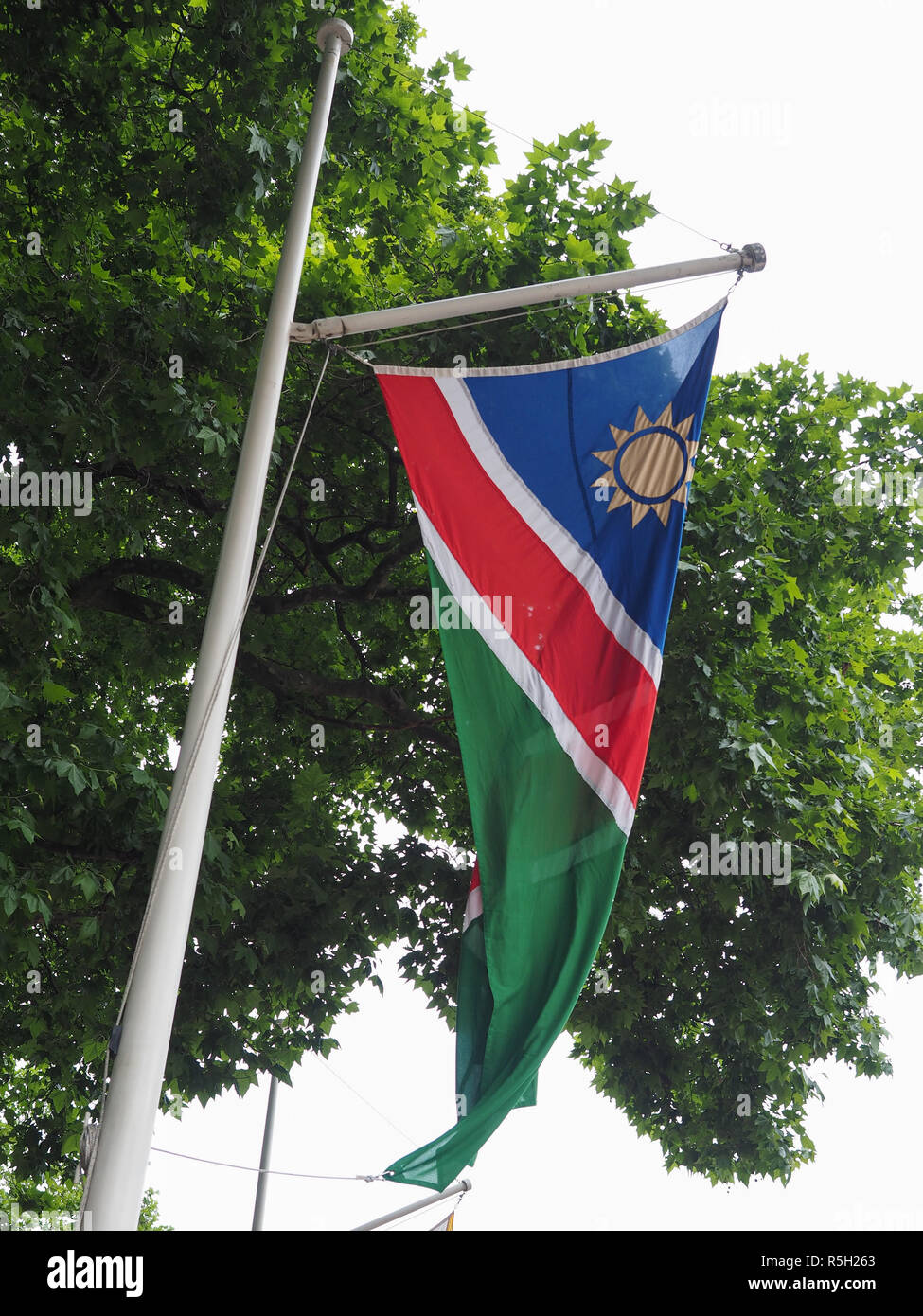 Namibian Flag of Namibia Stock Photo - Alamy