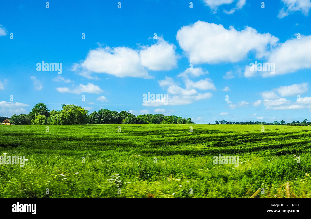 English country panorama (hdr Stock Photo - Alamy