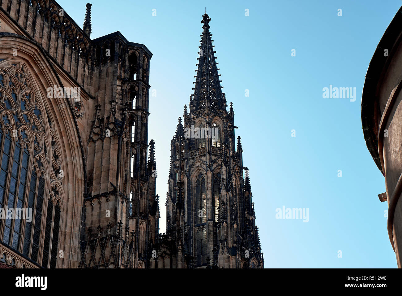 Facade of the St. Vitus cathedral in Prague Castle in Prague, Czech ...