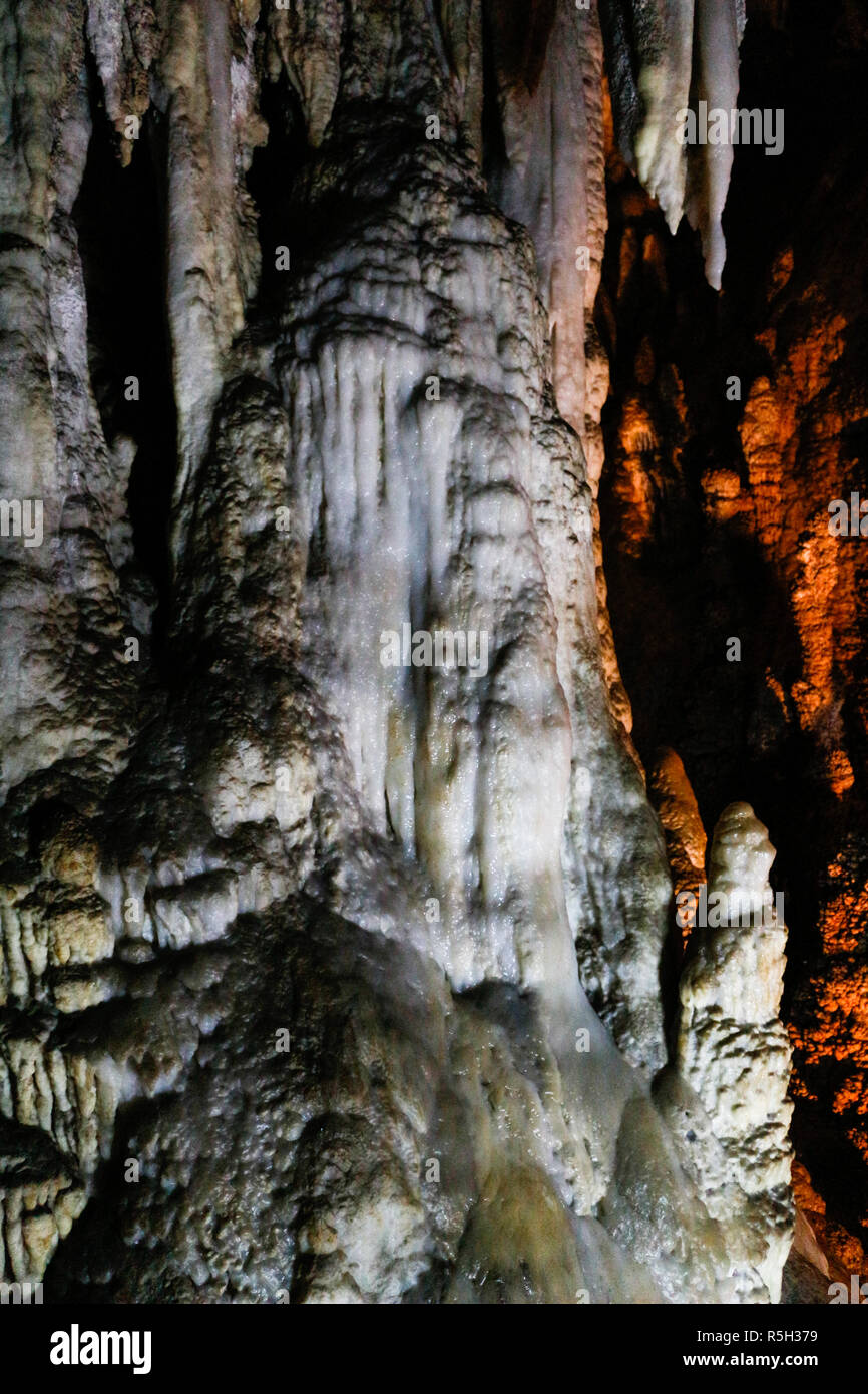 Carbonate concretes in Corchia cave Stock Photo - Alamy