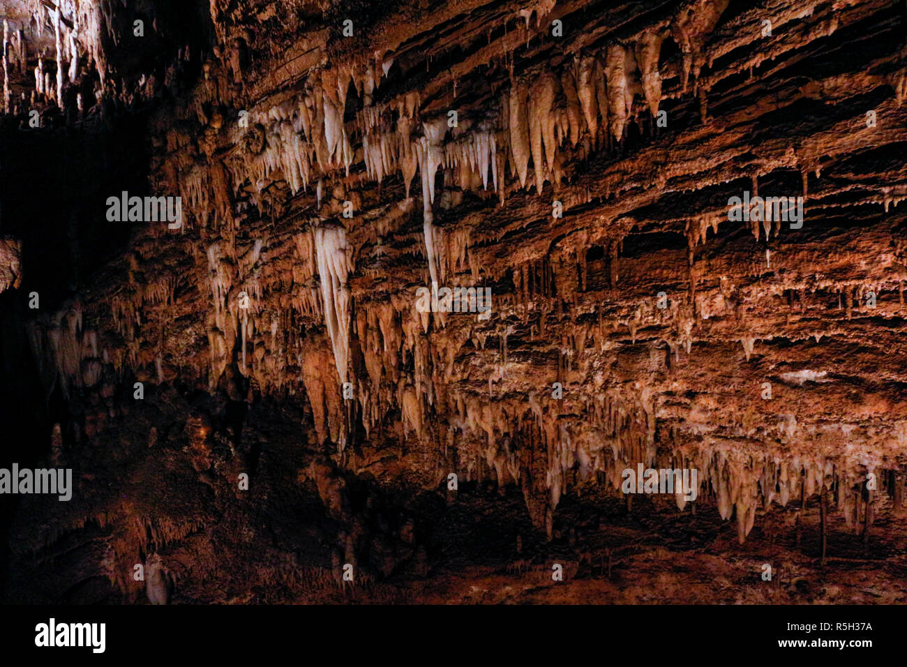 Carbonate concretes in Corchia cave Stock Photo - Alamy