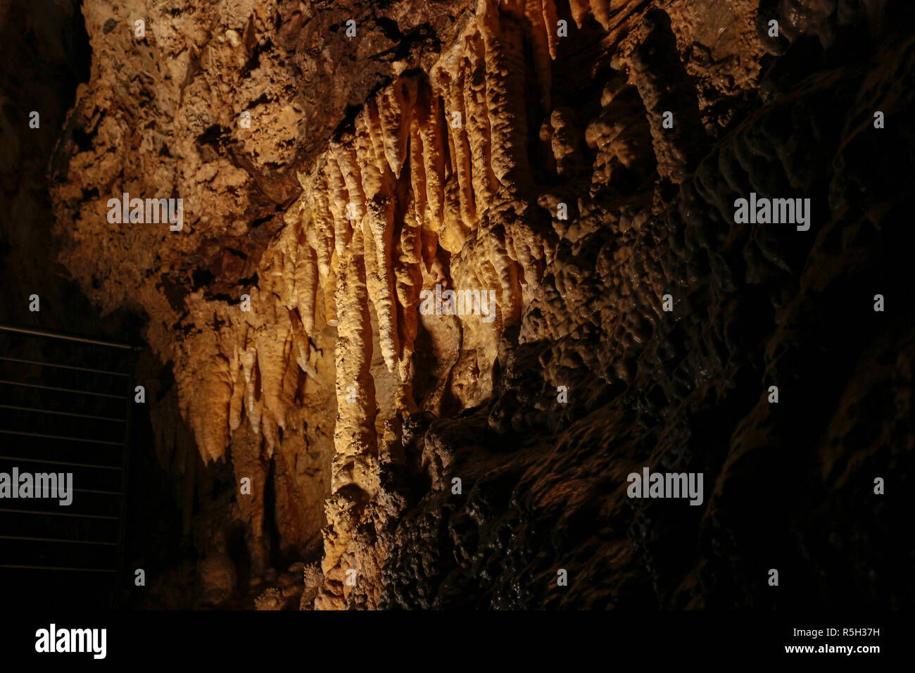 Carbonate concretes in Corchia cave Stock Photo - Alamy