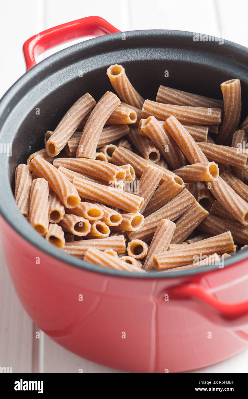 Dried rigatoni pasta Stock Photo - Alamy