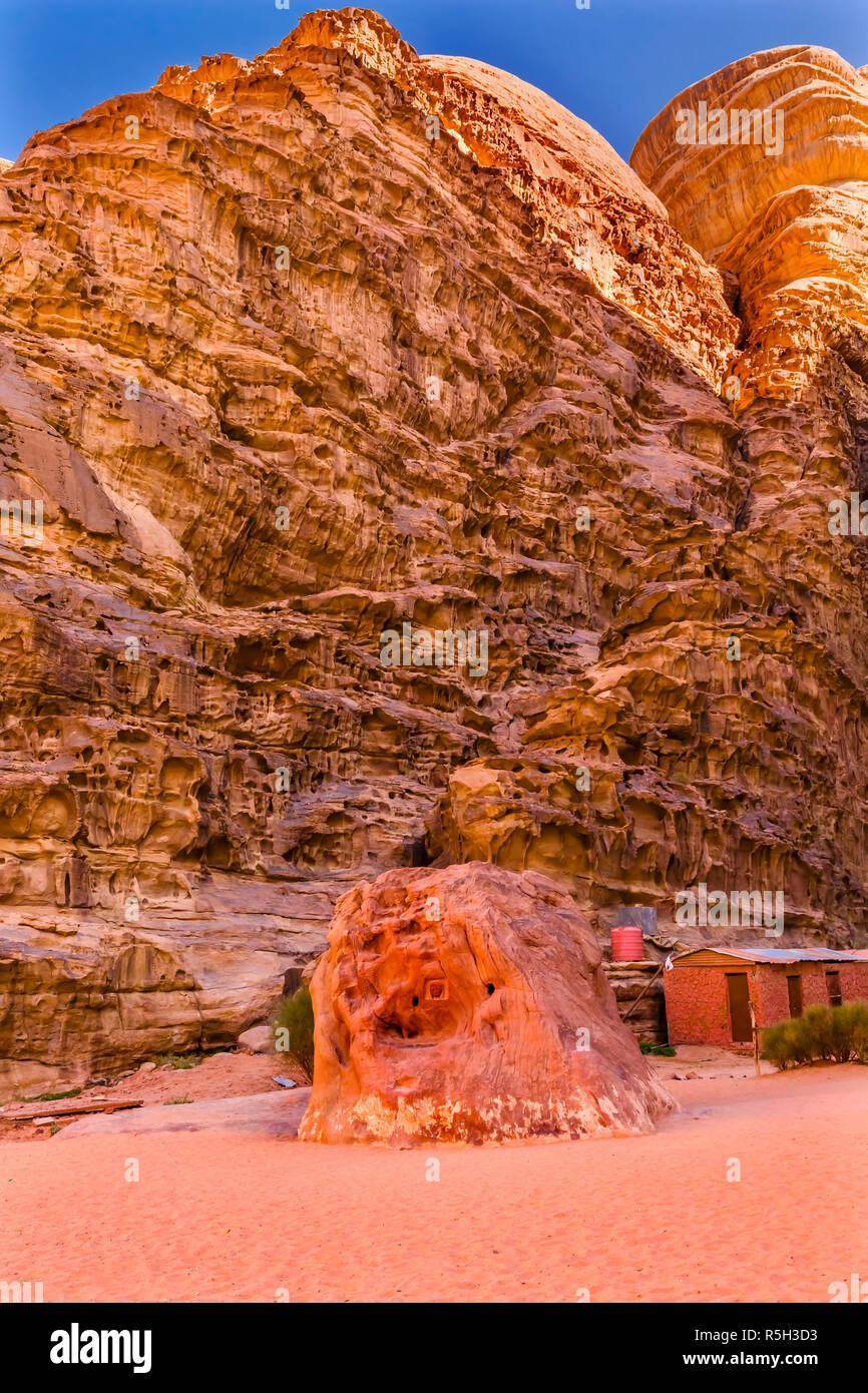 Lawrence Memorial Bedouin Camp Barrah Siq Valley of Moon Wadi Ru Stock ...