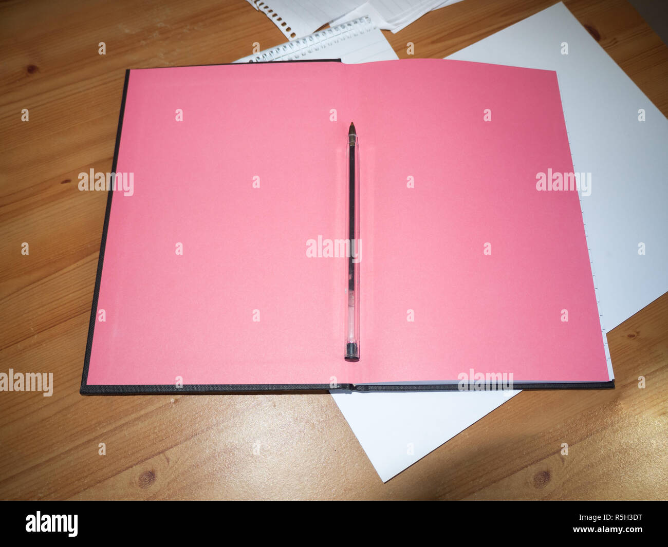 inside desktop notepad with ball point pen for taking notes for ...