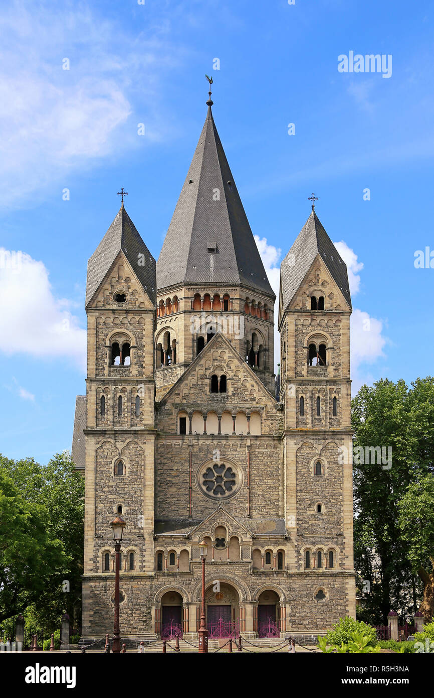 the neo-romanesque church temple neuf in metz Stock Photo - Alamy