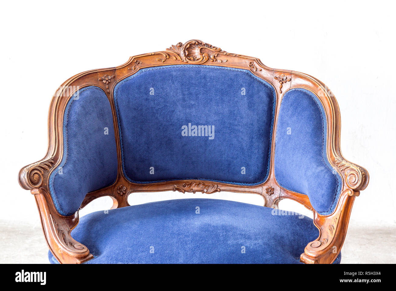 Blue sofa couch Stock Photo - Alamy