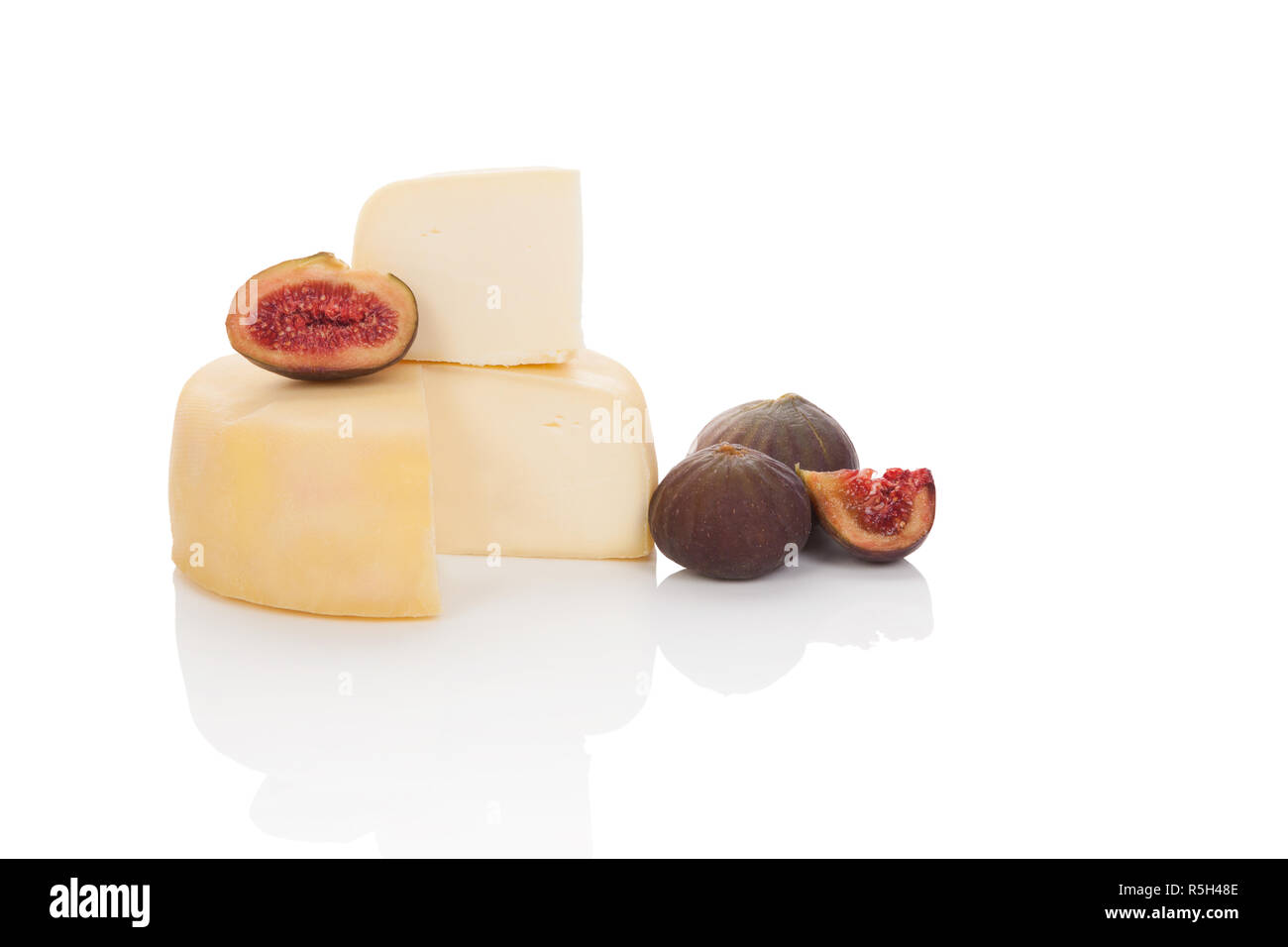 Figs with delicious cheese Stock Photo - Alamy