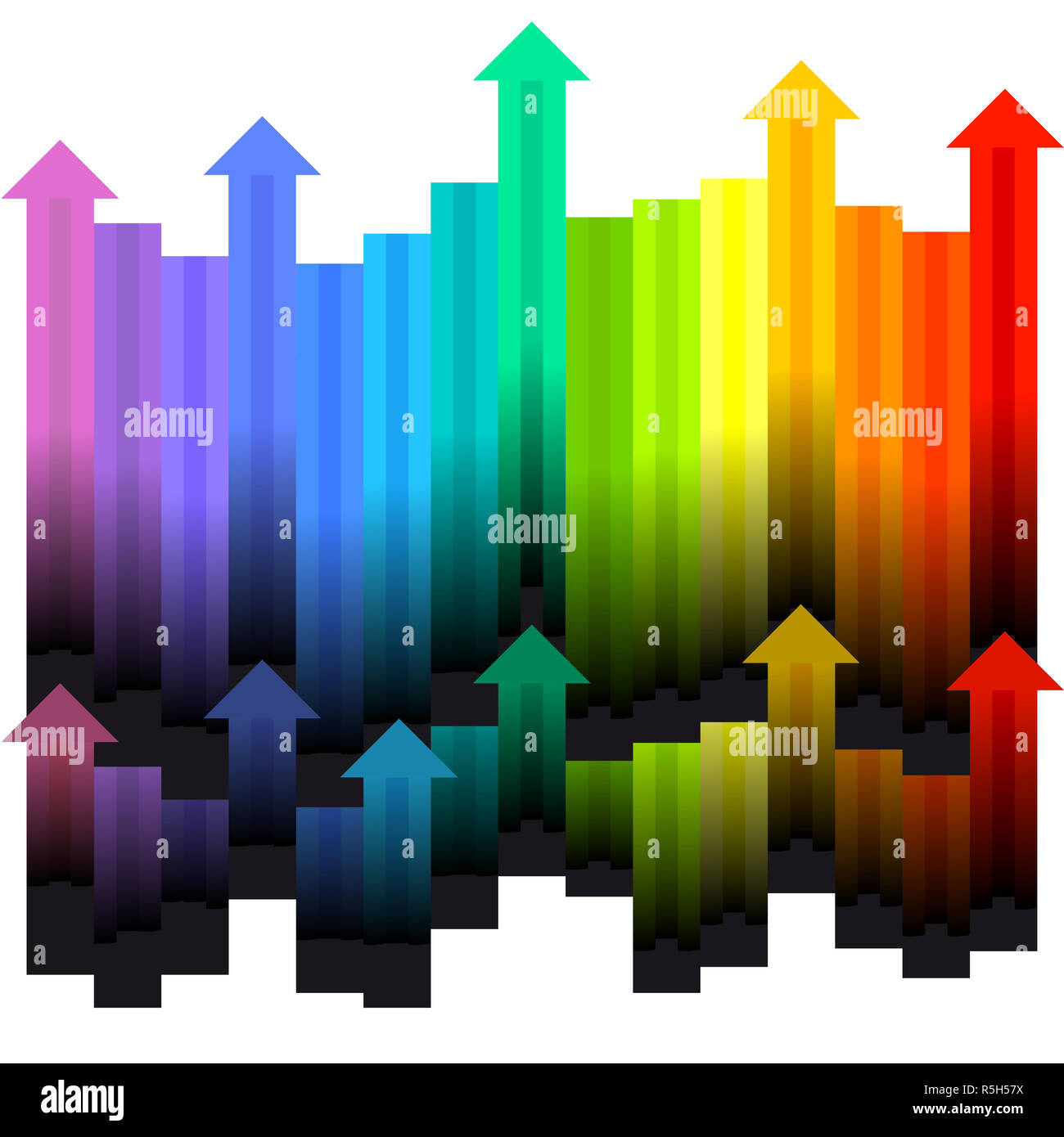colorful arrows and direction,illustration Stock Photo - Alamy