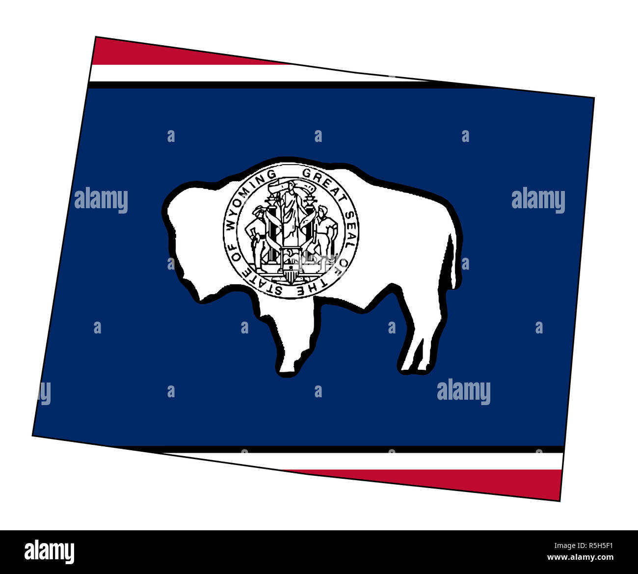 Wyoming state outline hi-res stock photography and images - Alamy