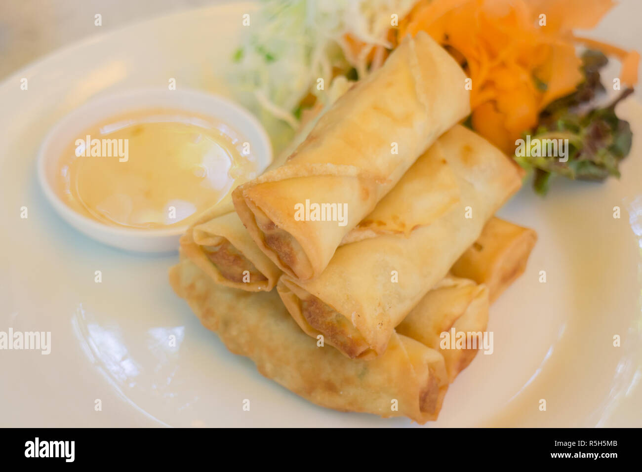 Deep fried vegetable spring rolls Stock Photo - Alamy