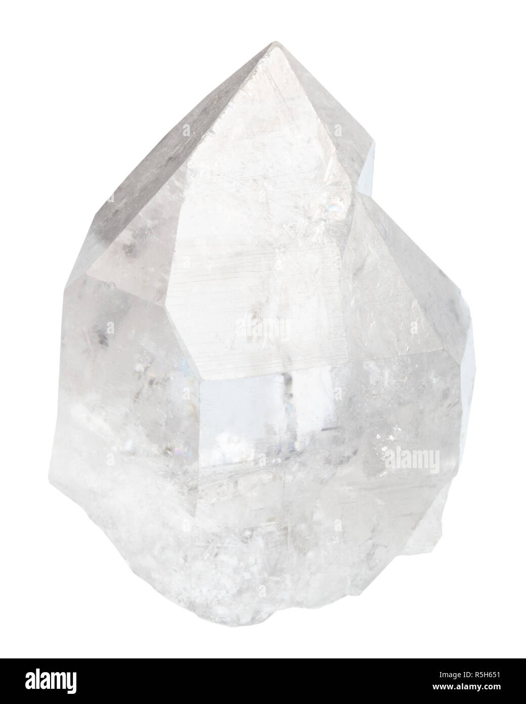 clear rock crystal isolated on white Stock Photo - Alamy