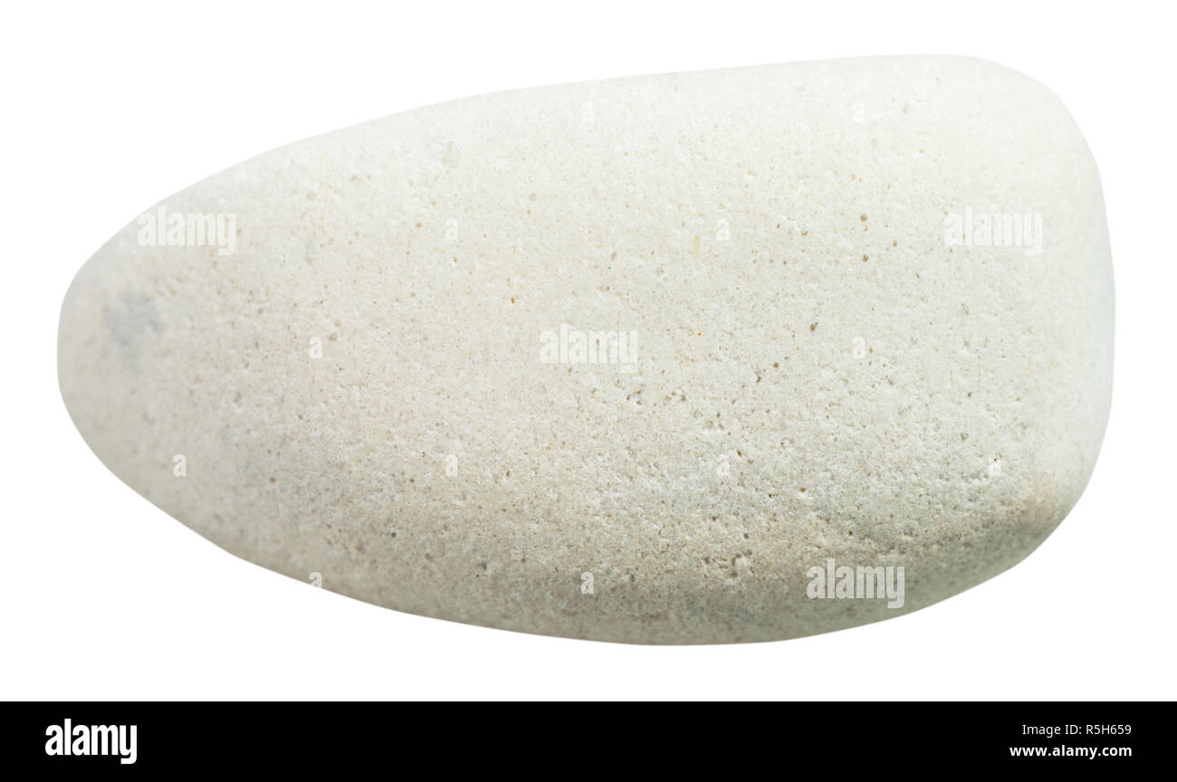 tumbled limestone stone isolated on white Stock Photo - Alamy