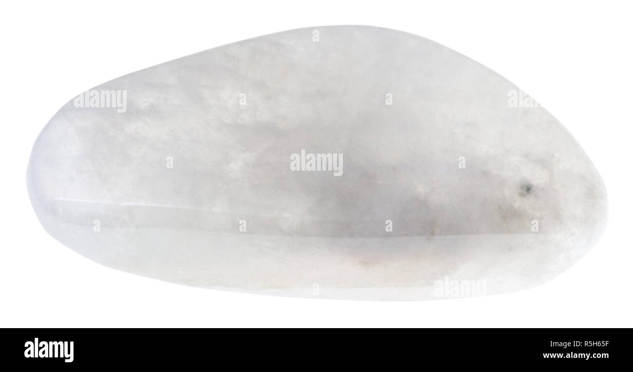 tumbled moonstone (adular) gemstone isolated Stock Photo - Alamy