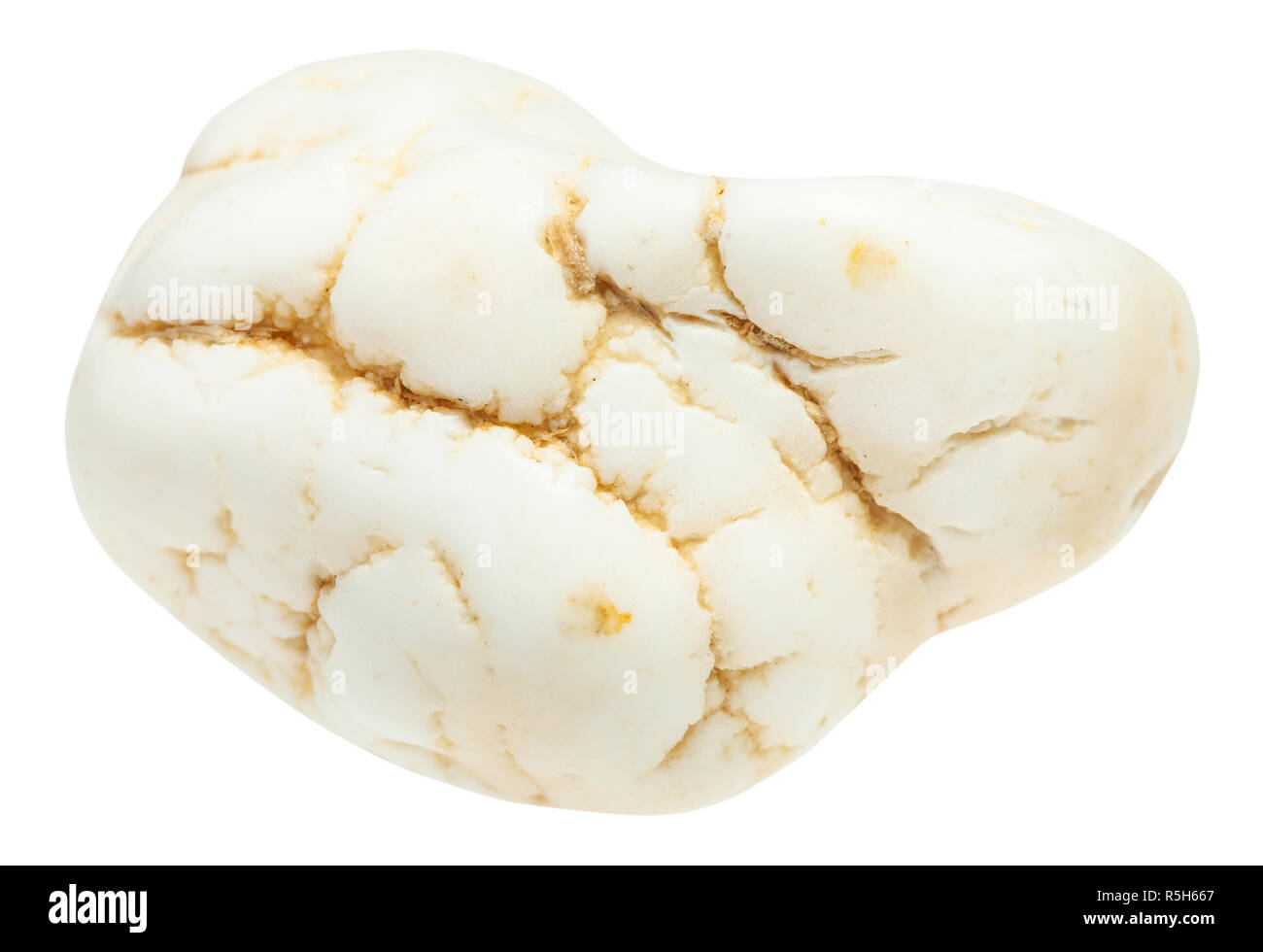 tumbled amorphous Magnesite stone isolated Stock Photo - Alamy